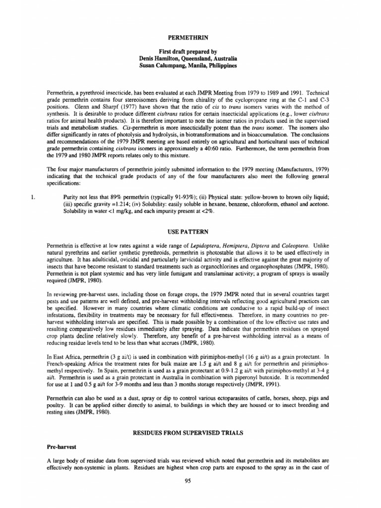 41 13 Permethrin Pesticide | PDF