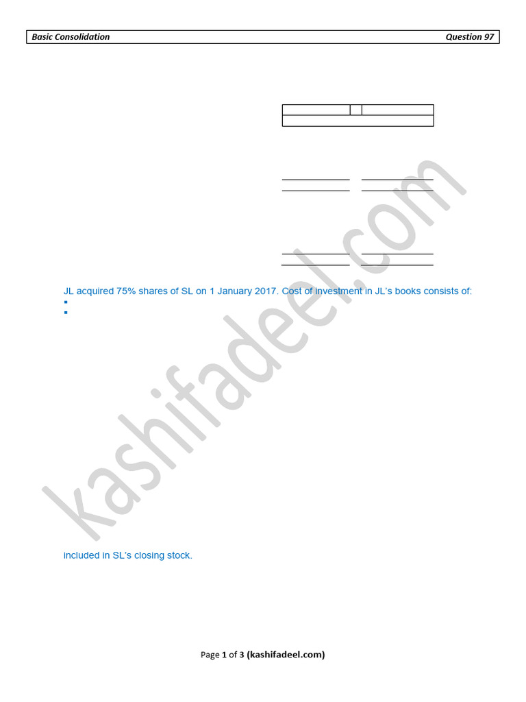 Consolidation Q97 (1) | PDF | Book Value | Fair Value