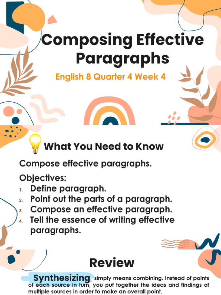 PPT in Composing a Paragraph | PDF