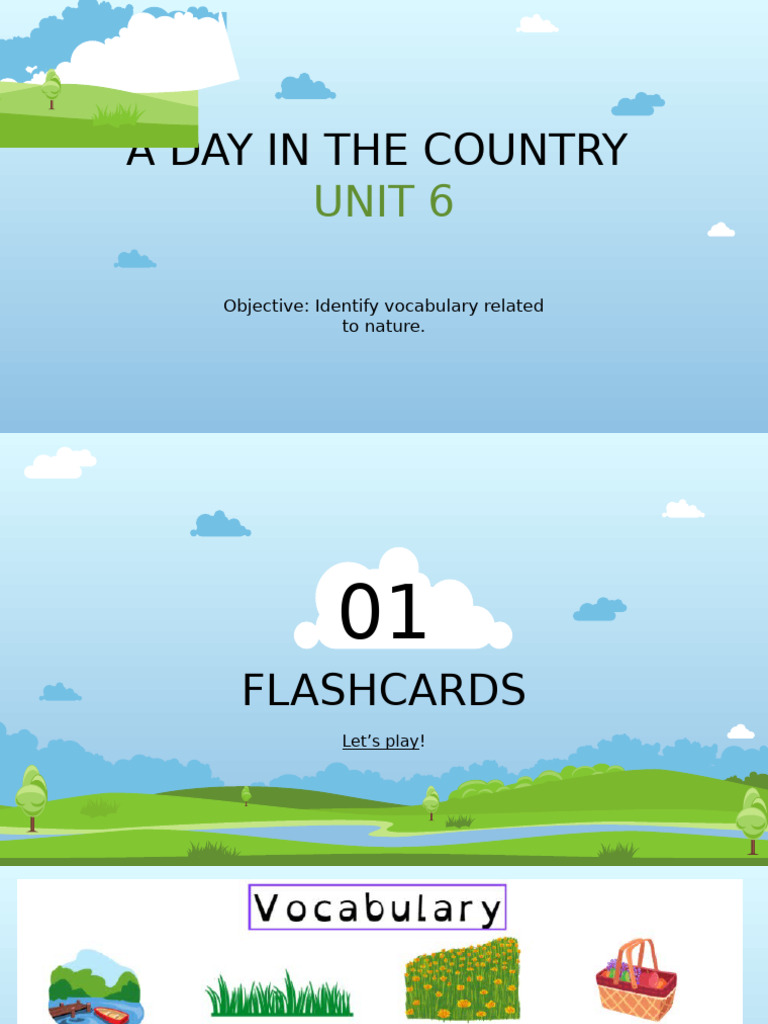 3RD GRADE - Class 2 Unit 6 - A Day in The Country | PDF