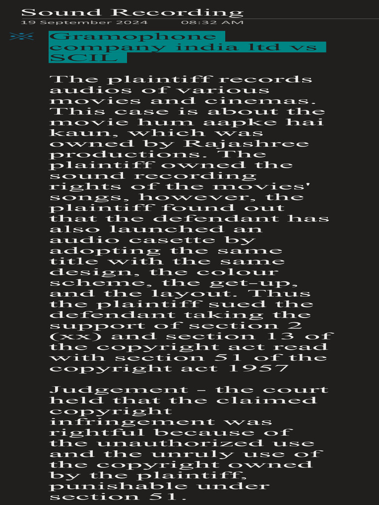 Sound Recording notes | PDF