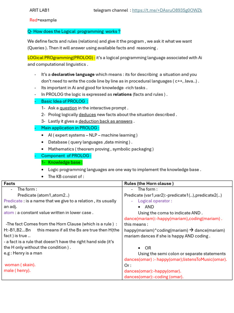 ARTIL LAB1 All Slides Info | PDF | Computer Programming | Logic