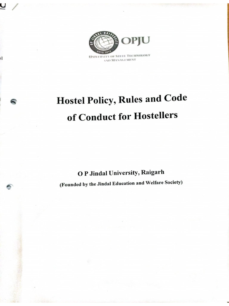 Hostel Policy July 2023 | PDF