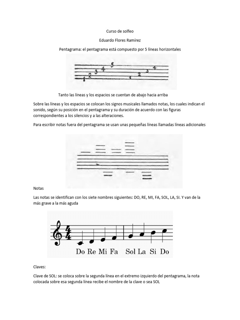 Introducción al Solfeo Musical | PDF | Clave | Elementos de la música