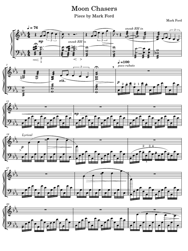 Moon Chasers by Mark Ford | PDF | Elements Of Music