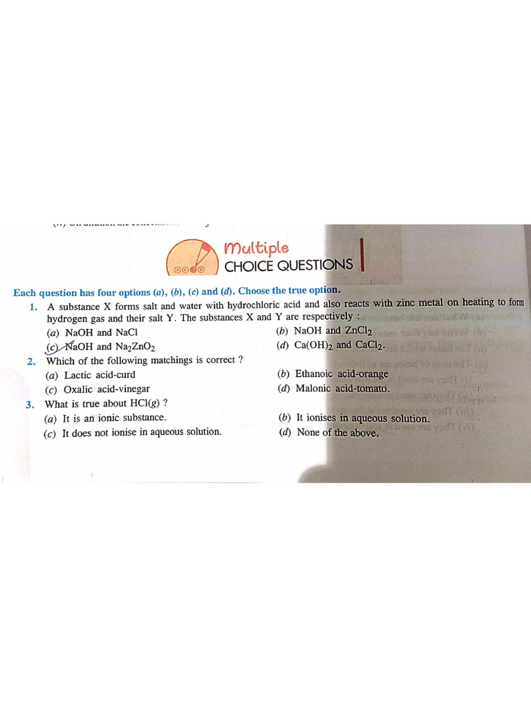 Acid ND Bases Mcqs and Assertion Reason | PDF