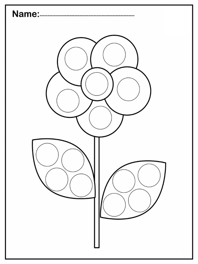1 Spring Do A Dot Marker Art Activity Preschool Coloring Book Printable ...