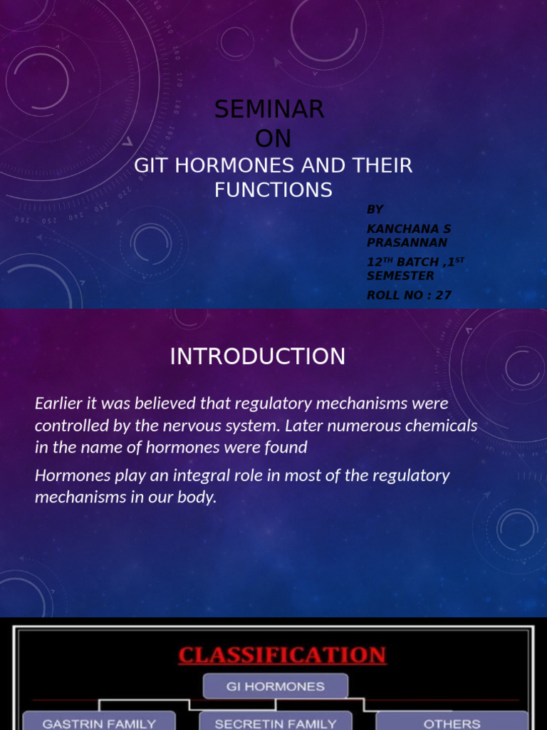 Seminar Physiology Git Hormones | PDF