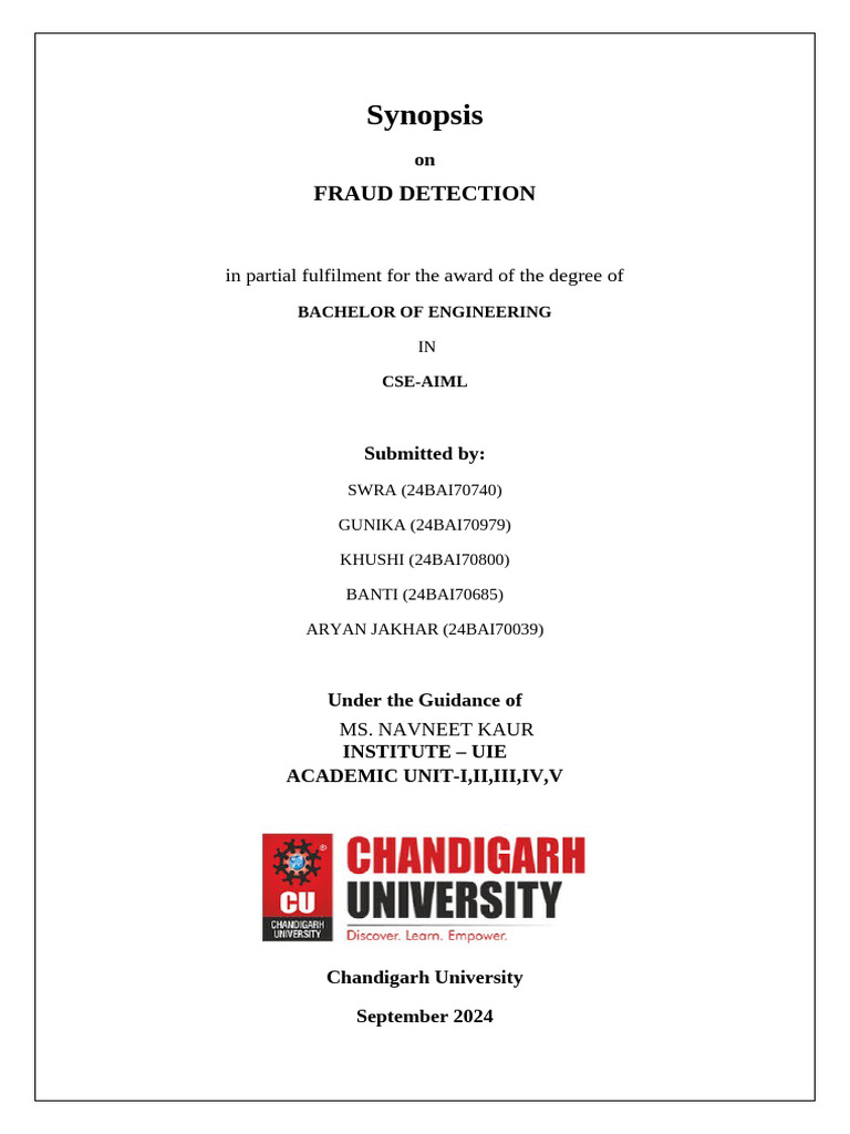 Synopsis Format For IT, HW and AI Workshop | PDF | Machine Learning | Deep Learning