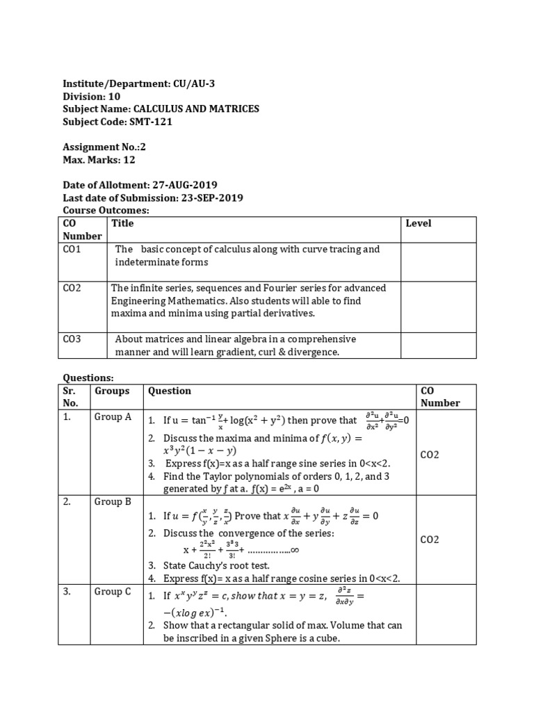 A-2 | PDF | Calculus | Matrix (Mathematics)