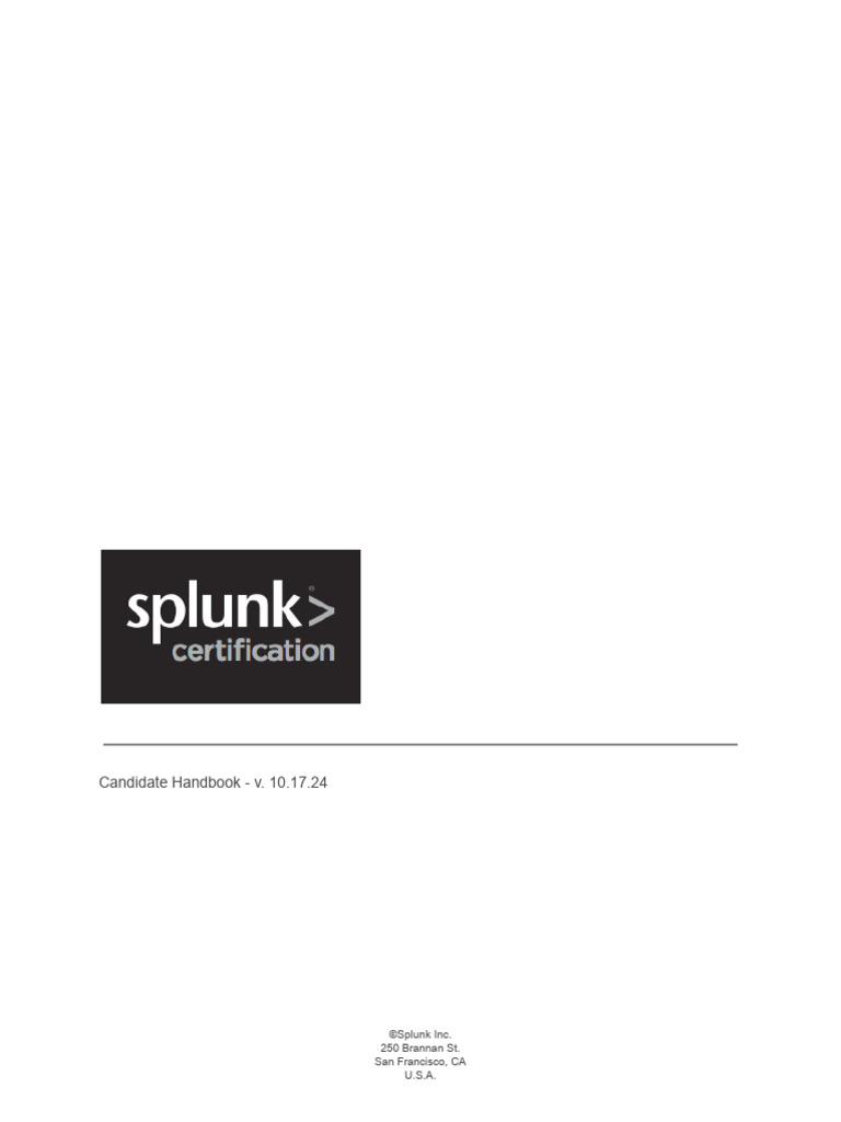 splunk-certification-candidate-handbook | PDF | Cloud Computing | Computing