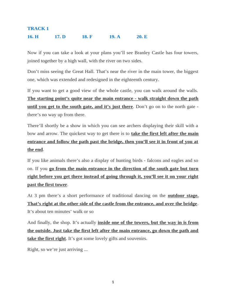 Transcript Map Listening | PDF | Traffic | Intersection (Road)