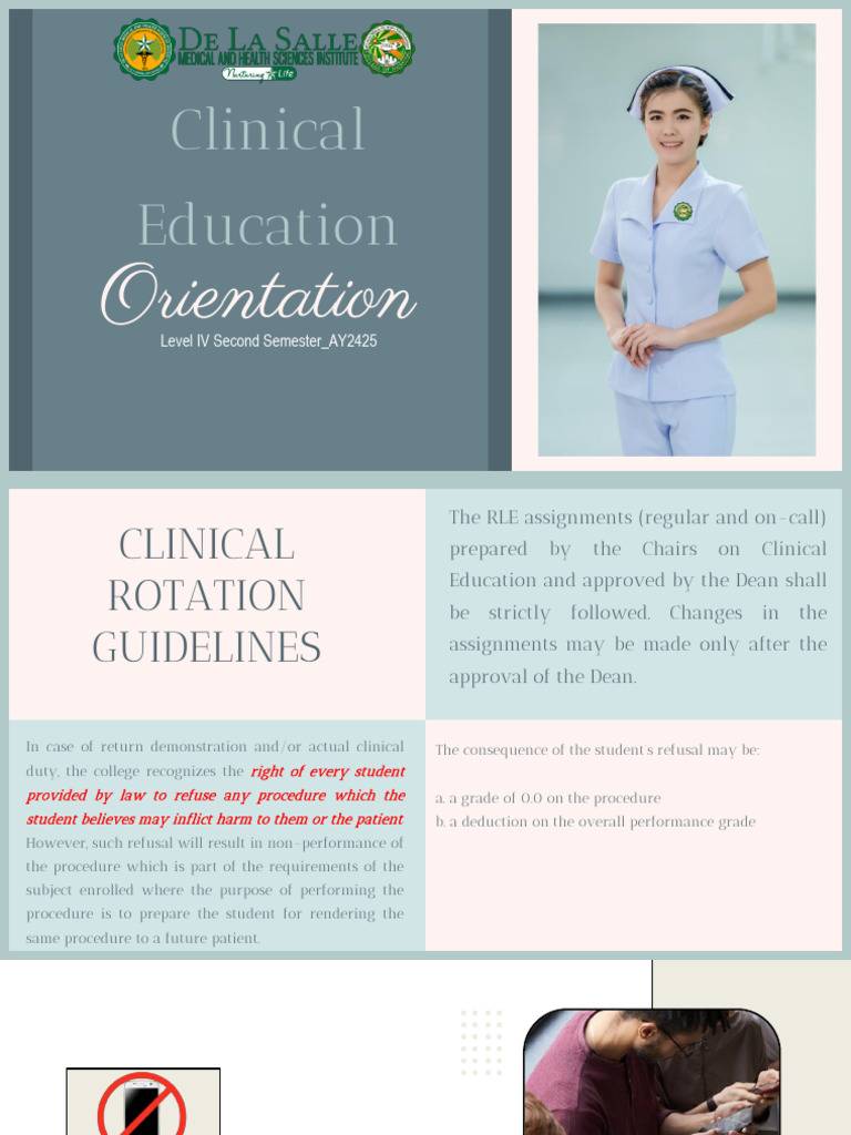 Clinical Education Orientation Second Semester - AY2425 | PDF | Medical Error | Adverse Effect
