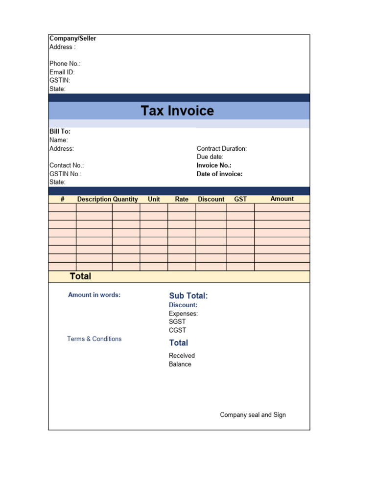 Business Invoice Template | PDF