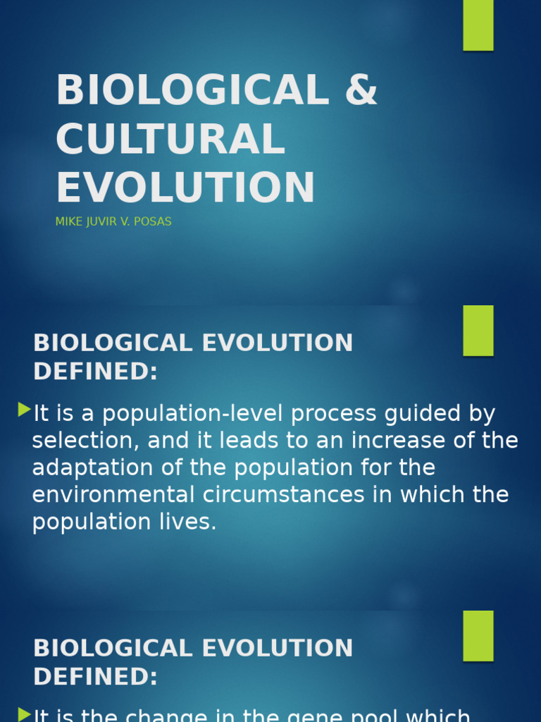 BIOLOGICAL-CULTURAL-EVOLUTION | PDF | Natural Selection | Homo