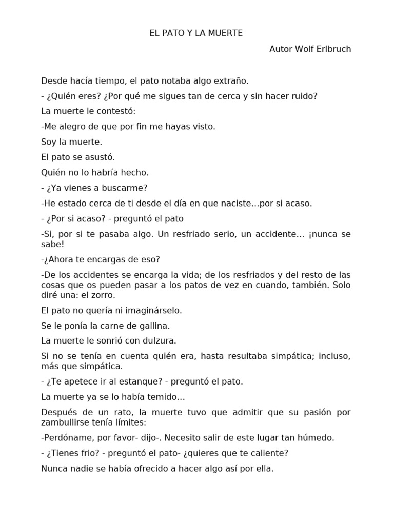 Reflexiones del Pato y la Muerte | PDF