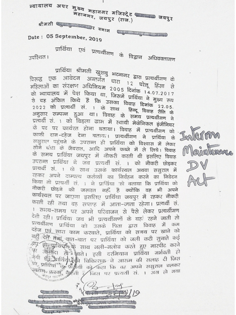 Interim Maintenance DV Act | PDF