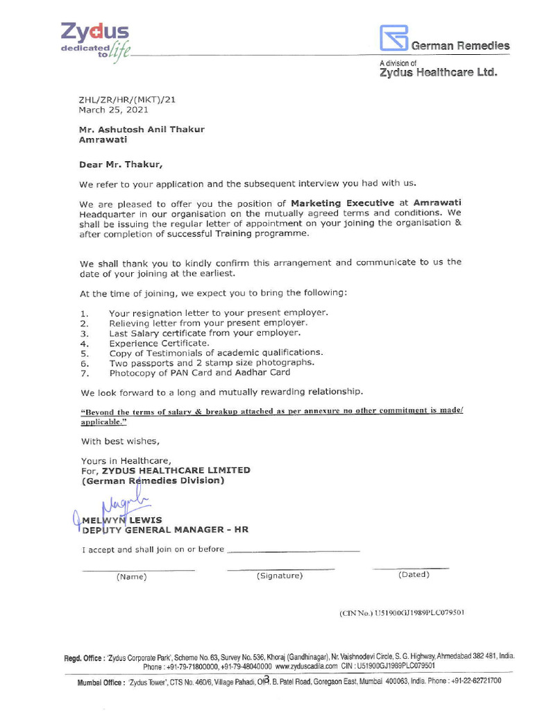 All Relieving Letters 1 2 Merged Numbered Pages Deleted | PDF