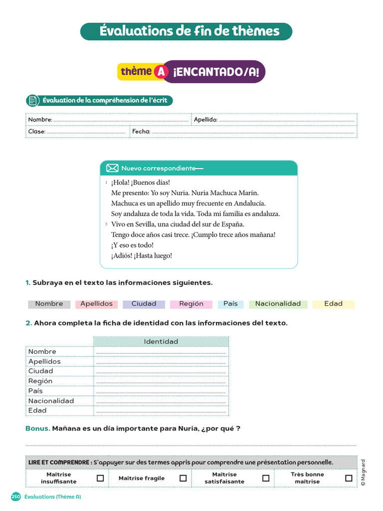 Evaluations de Fin de Thèmes A B C D E-1-16 (1) - 1-16-Pages | PDF