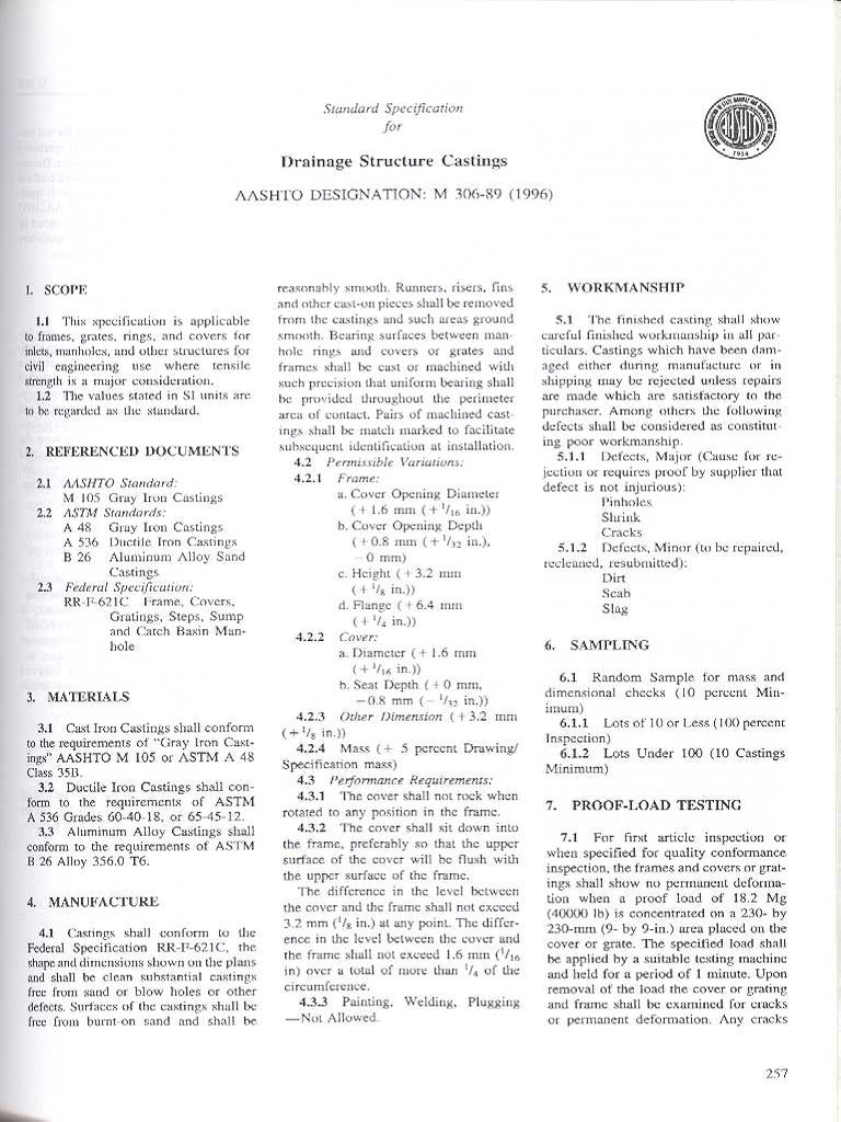 59 - Drainage Structure Castings | PDF