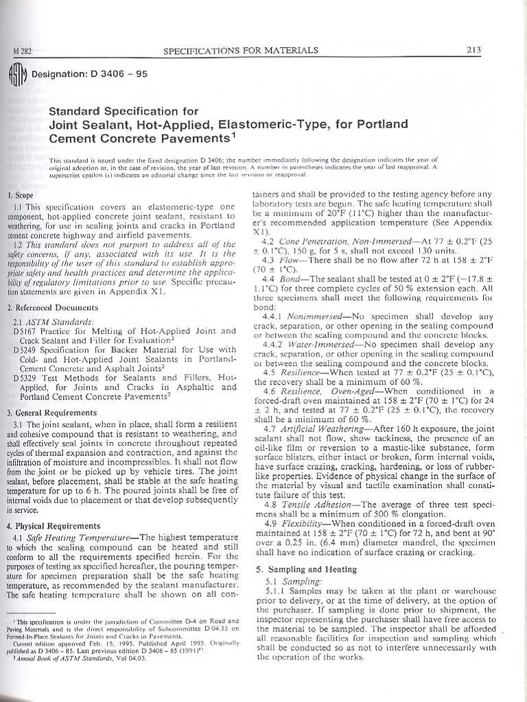 48 - STD Spec For Joint Sealant, Hot-Poured, Elastomeric Type | PDF