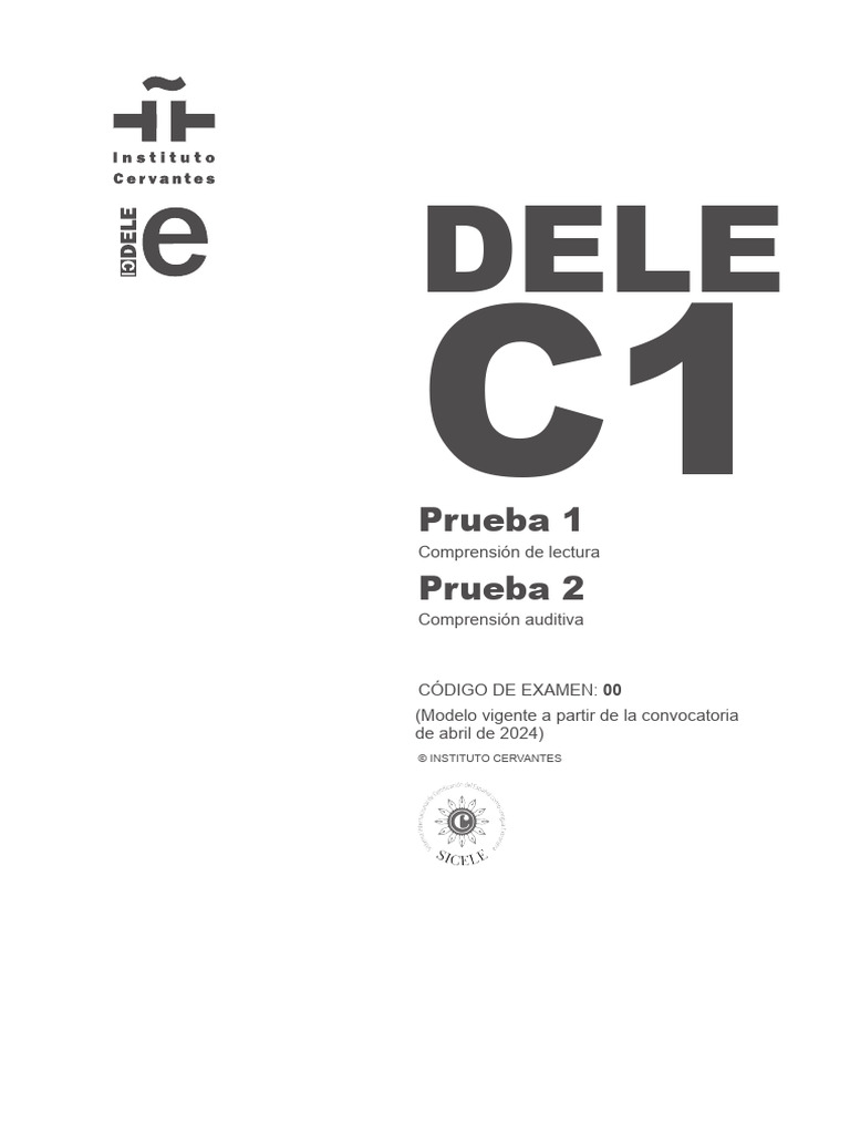 C1 DELE Modelo 2024 | PDF