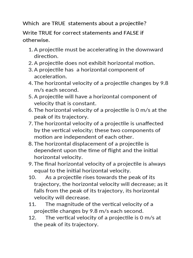 Test Projectile | PDF | Projectiles | Acceleration
