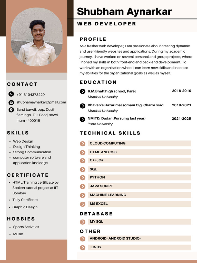 SHUBHAM AYNARKAR_RESUME (1) | PDF