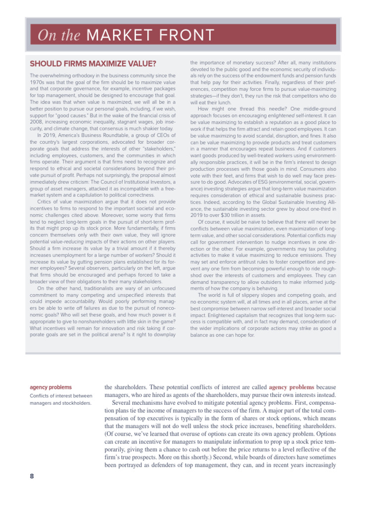 Essential of Investments 4 | PDF | Stocks | Incentive