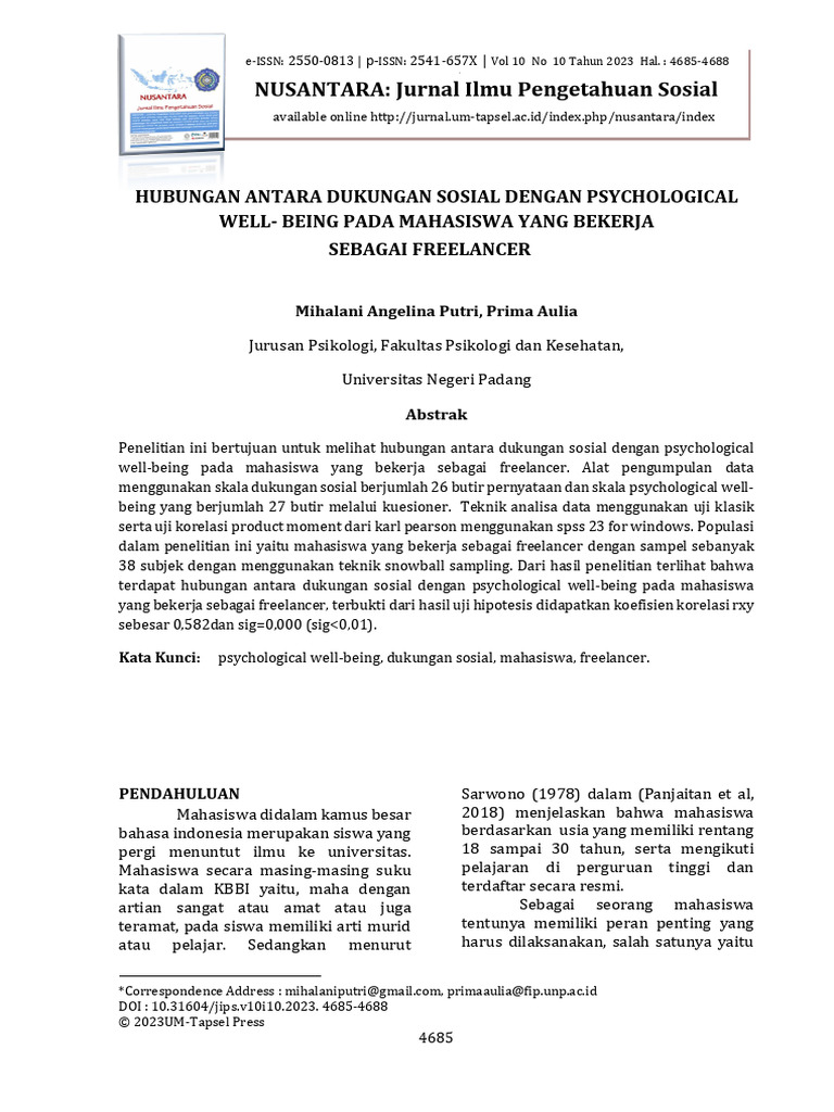 Jurnal PWB DS Freelancer | PDF