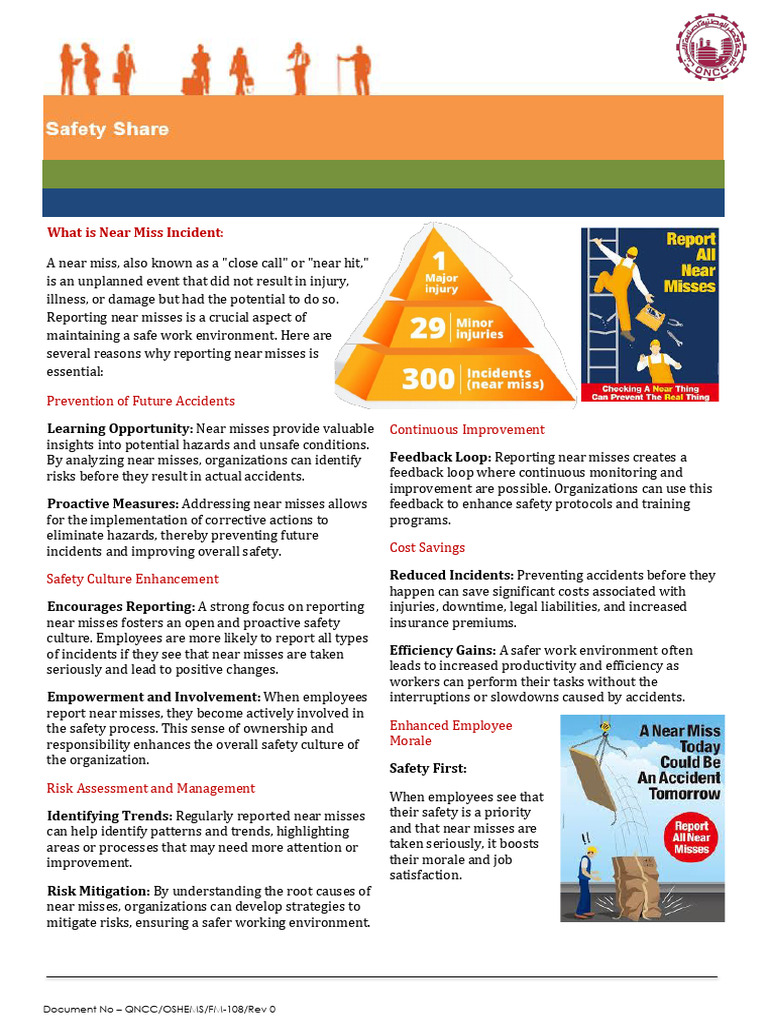 Safety Share - Importance of Near Miss Reporting | PDF | Safety | Risk