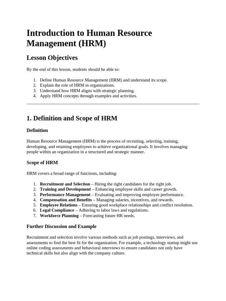 HRM-MODULE-1 | PDF | Human Resource Management | Human Resources