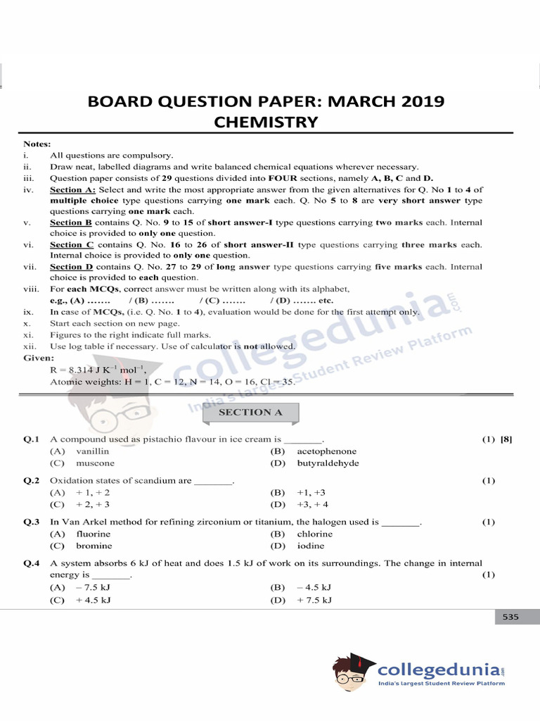 Chemistry 2019 | PDF
