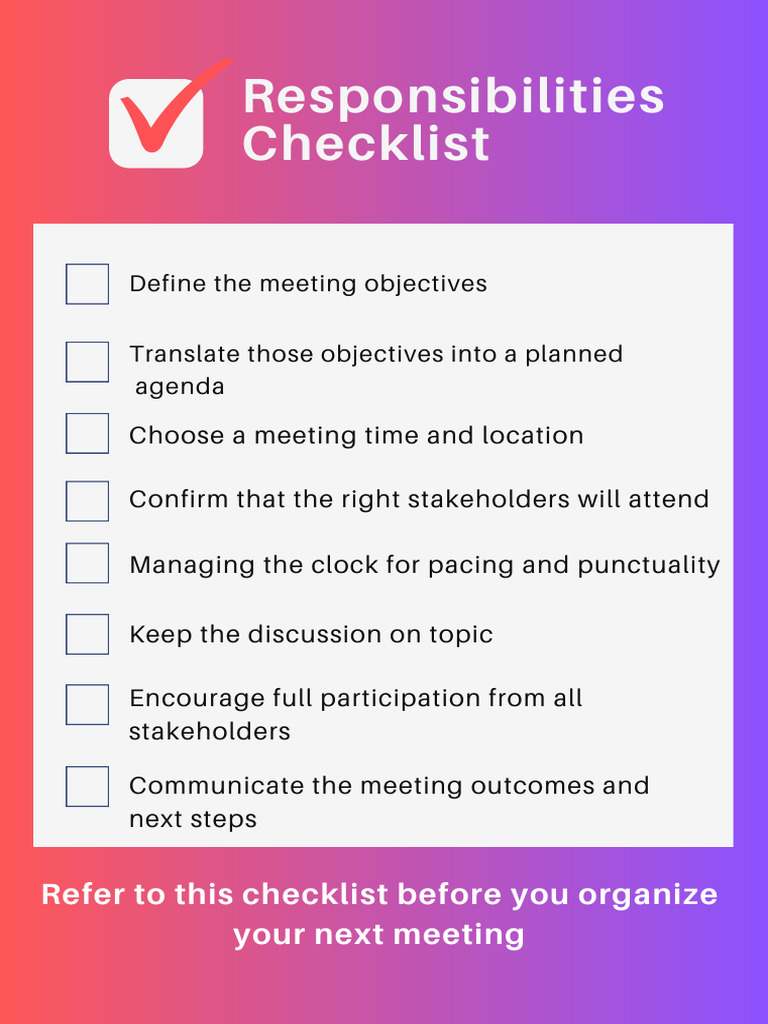 UDrHTu9OqRykdbBU 0Xg1QXxfK63SCKSX-Responsibilities Checklist | PDF