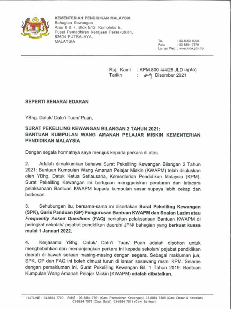 SPK Bil 2 Tahun 2021 - Kwapm-1-13 | PDF