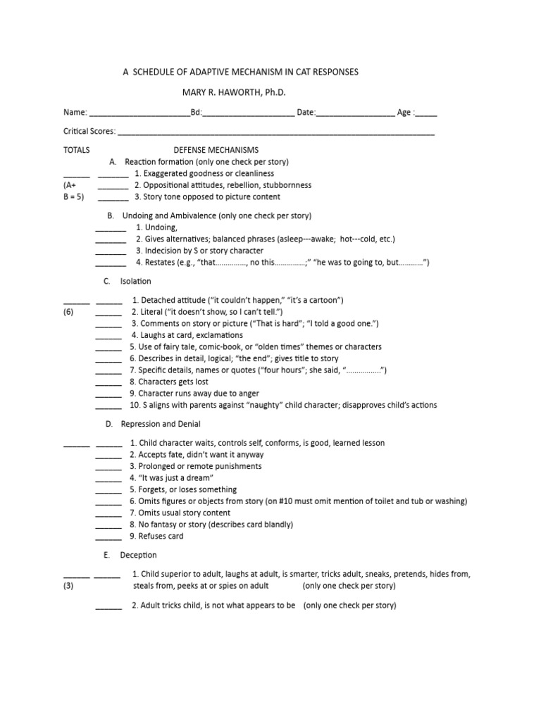 A Schedule of Adaptive Mechanism in Cat Responses | PDF