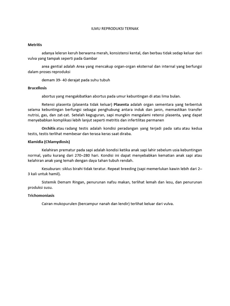 ILMU REPRODUKSI TERNAK DAR DER DORRRRRR | PDF