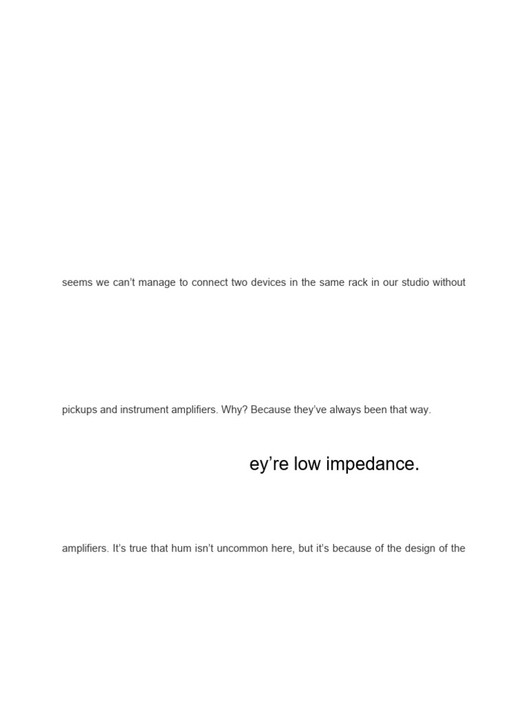 Balanced and Unbalanced Connections | PDF | Amplifier | Operational ...