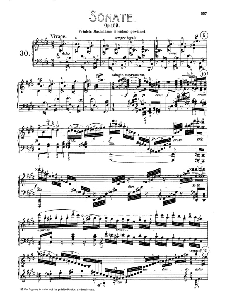 Beeth PNSN 30 E Op109 | PDF