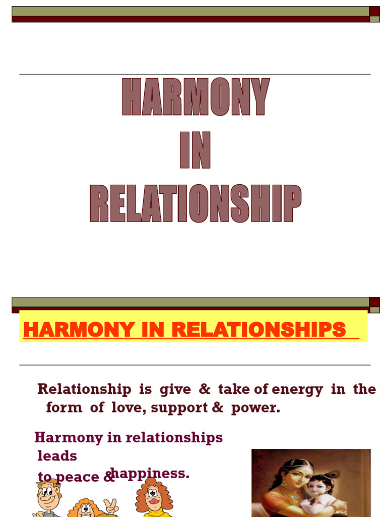 Building Harmony in Relationships | PDF | Self Esteem | Love