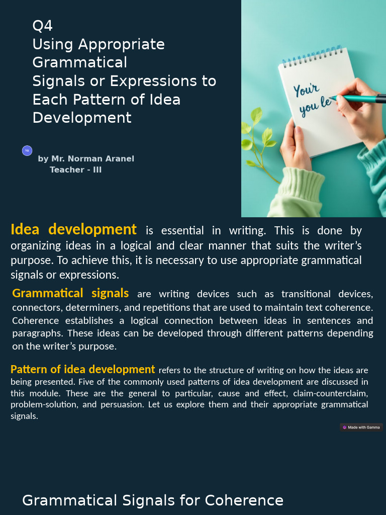 Idea Development in Writing | PDF | Word | Phrase