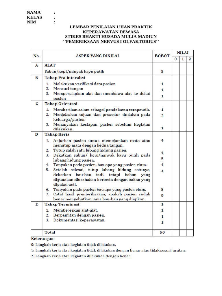 Pemeriksaan Nervus 1-7 | PDF