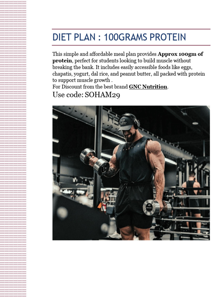 Affordable 100g Protein Meal Plan | PDF