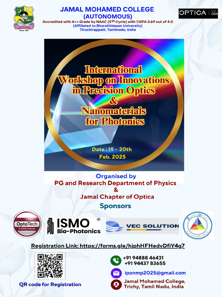 Online Workshop On Optics-2025 | PDF