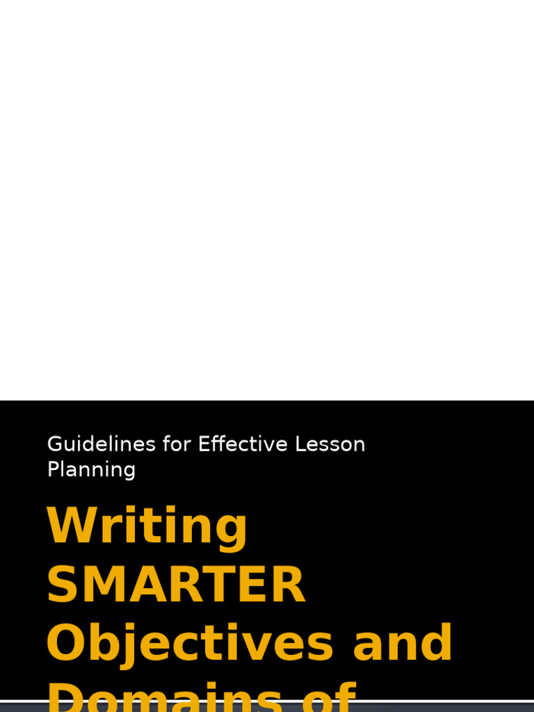 Writing Measureable Objectives | PDF | Cognitive Science | Behavior Modification