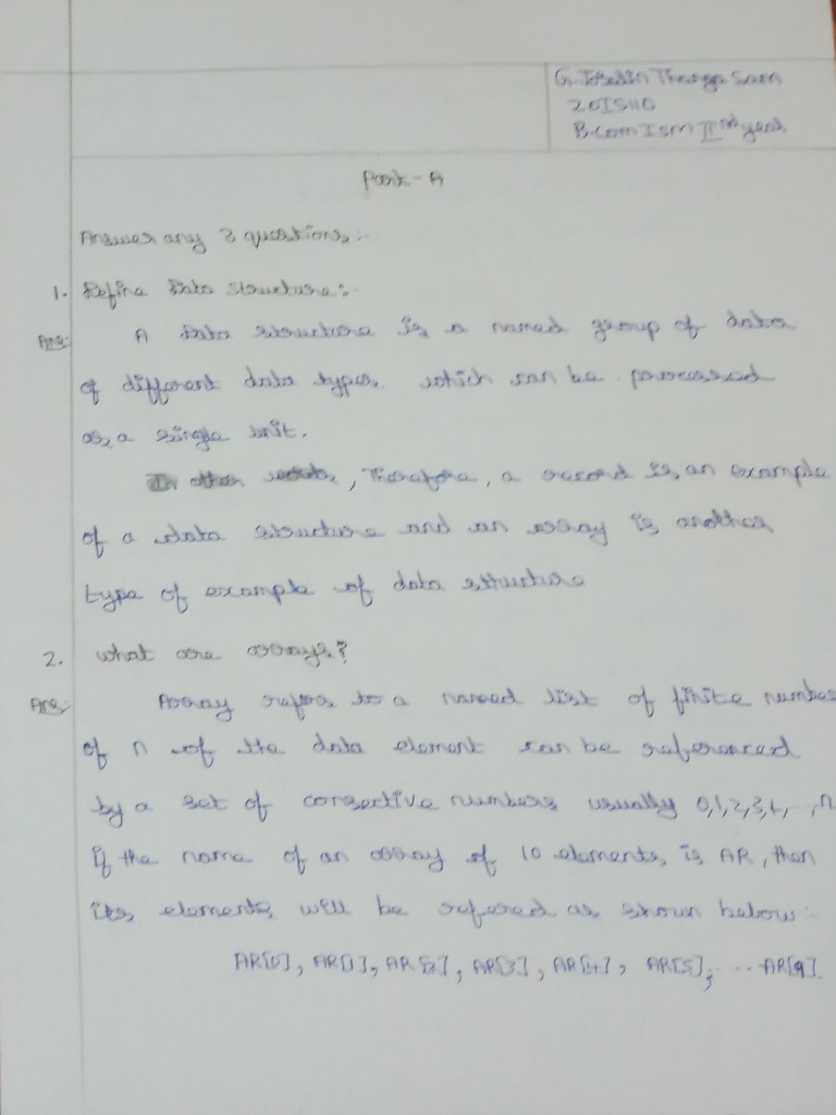 Data Structure Test | PDF