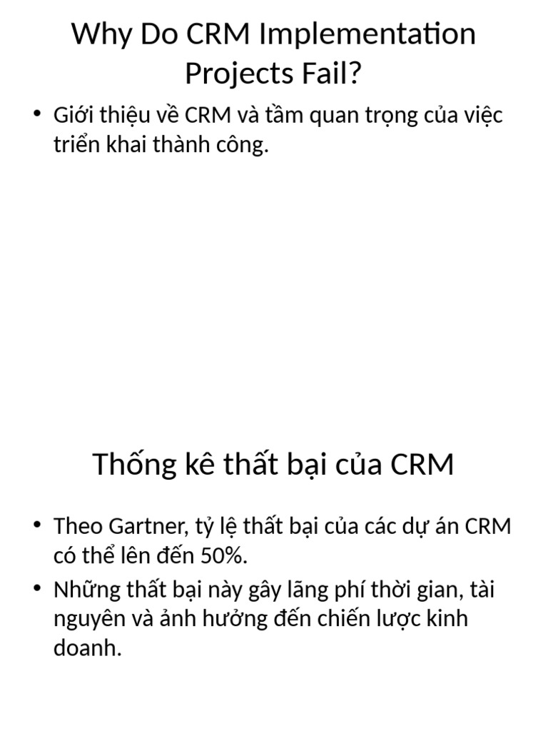 Why Do CRM Implementation Fail | PDF