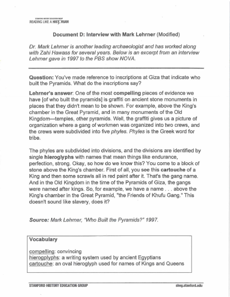 Great Pyramid Doc D | PDF