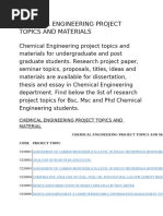 200+ Chemical Engineering Projects Ideas PDF | PDF | Petroleum | Liquids