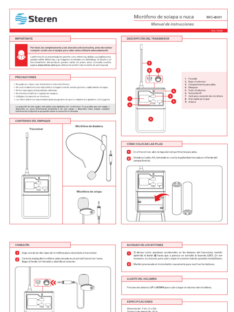 MIC 8001 Instr | PDF